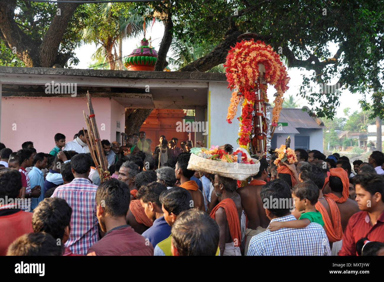 India, Orissa, Rananpur, traditional festival, fire rite Stock Photo ...