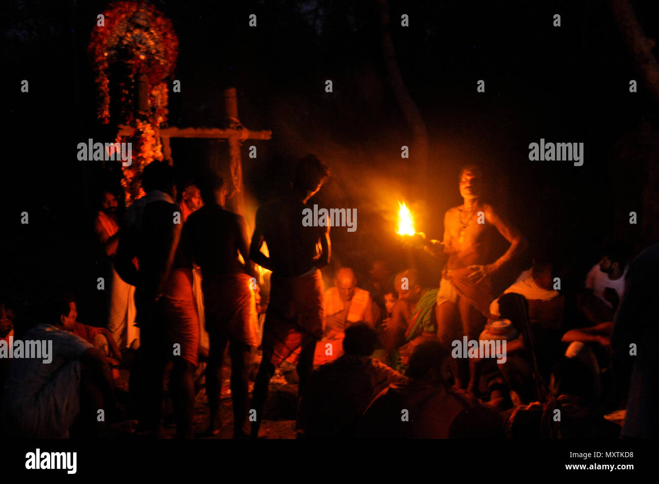 India, Orissa, Rananpur, traditional festival, fire rite Stock Photo ...