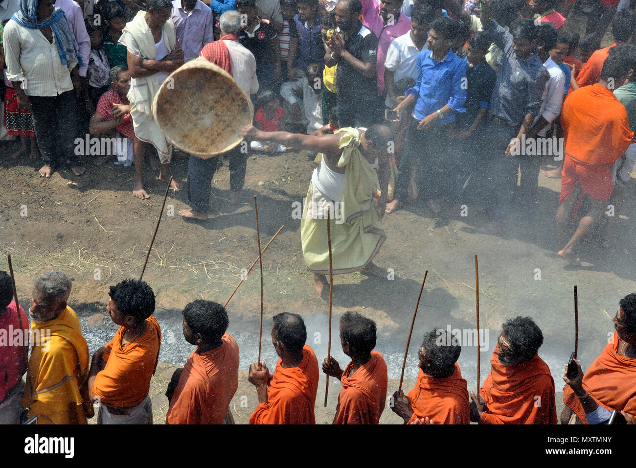 India, Orissa, Rananpur, traditional festival, fire rite Stock Photo ...