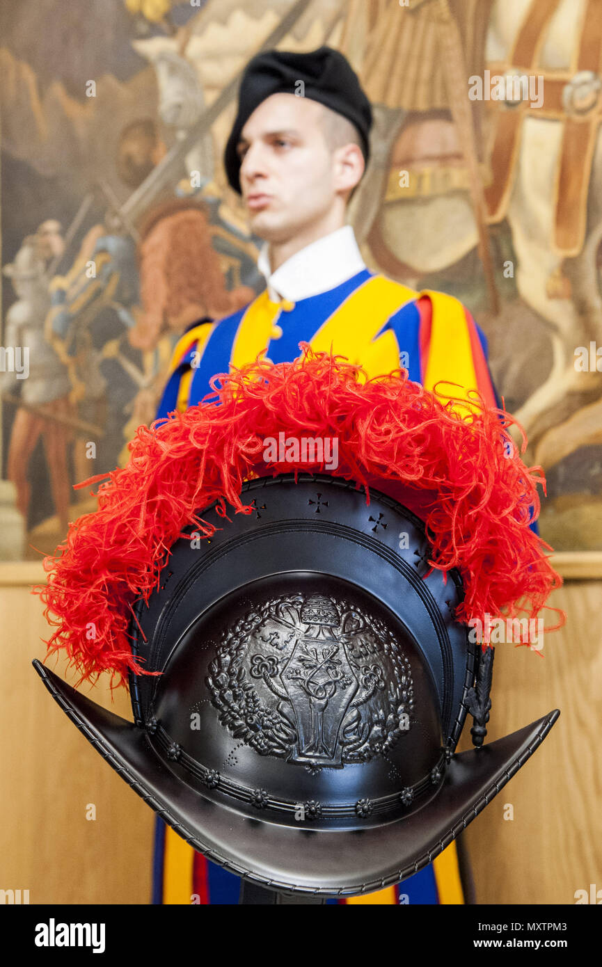 Presentation of the New helmet of the Pontifical Swiss Guard PVC ...