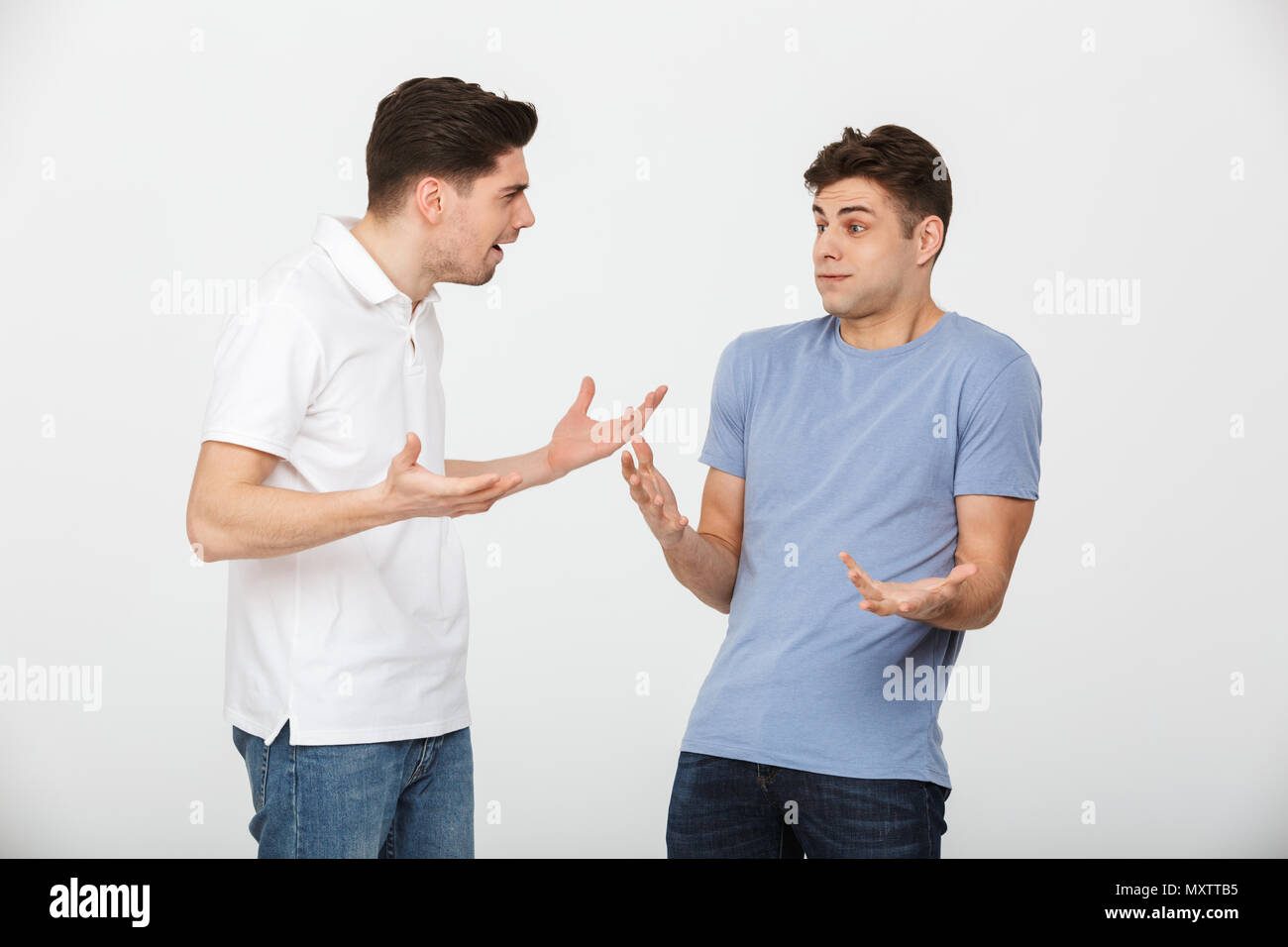 Two Young Men Talking
