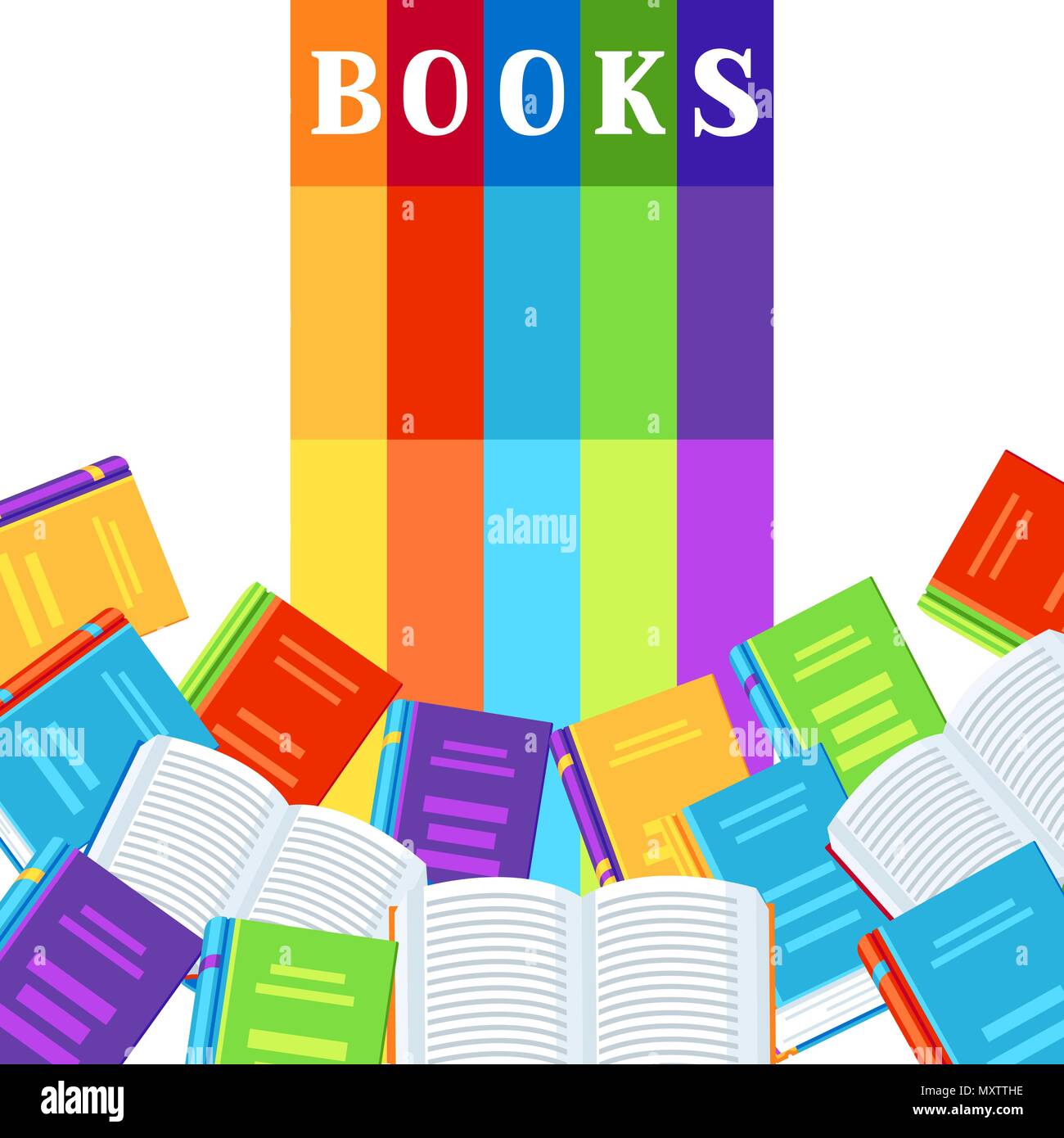 Background with books Stock Vector Image & Art - Alamy