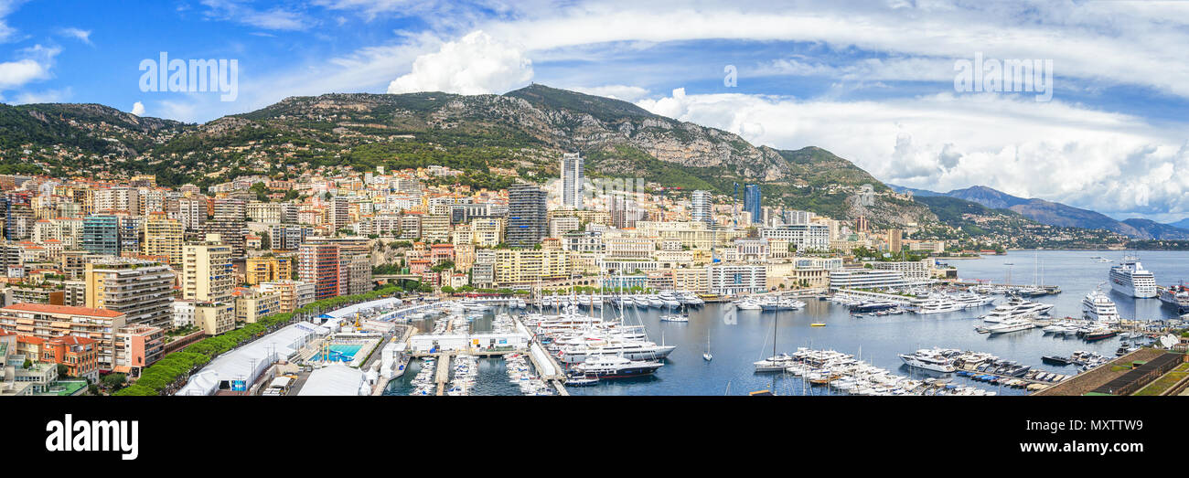 Monaco Panoramic View Stock Photo - Alamy