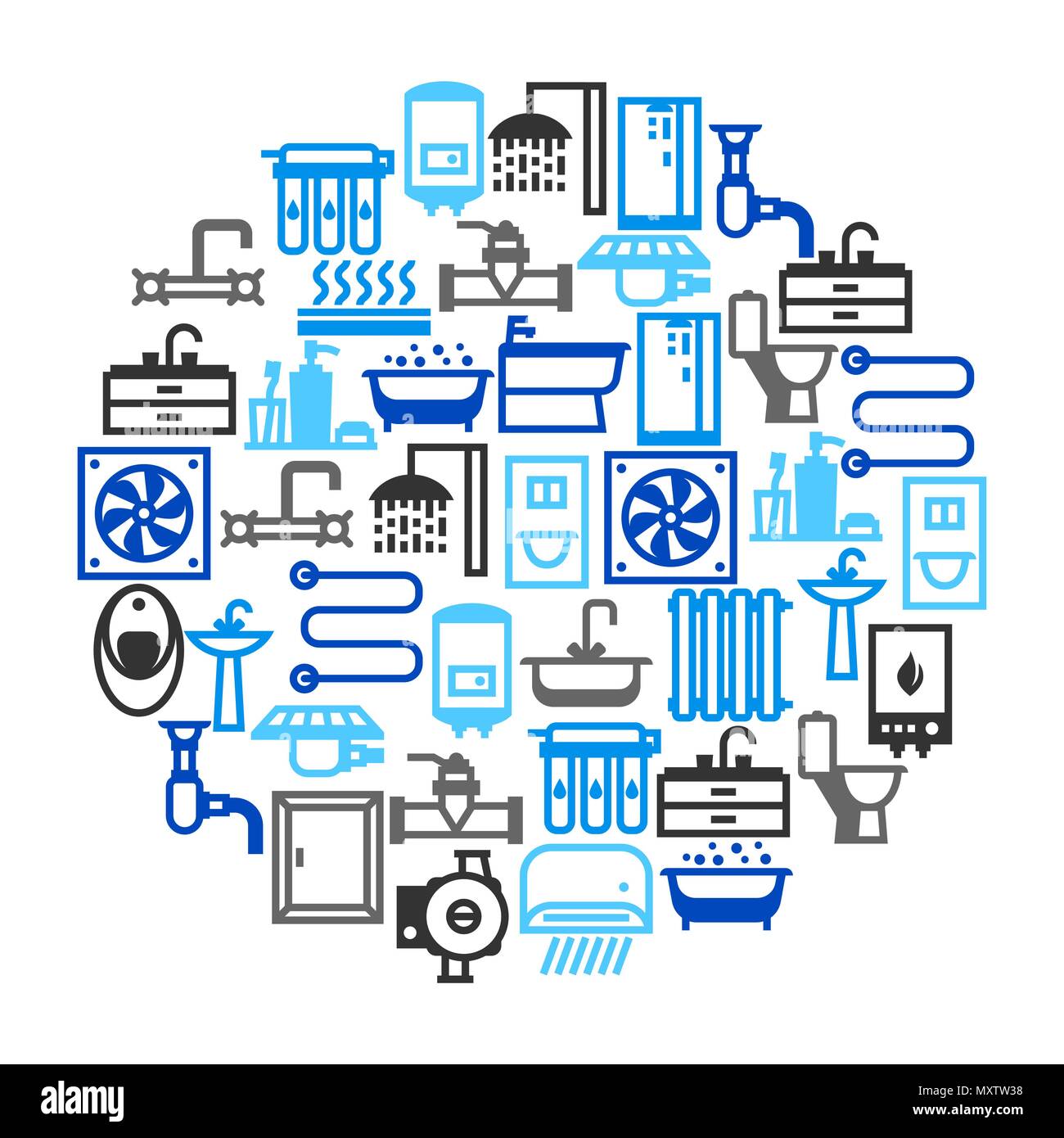 Plumbing background design Stock Vector Image & Art - Alamy