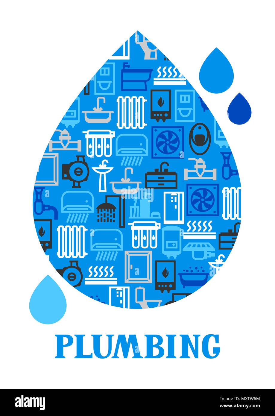 Plumbing background design Stock Vector Image & Art - Alamy