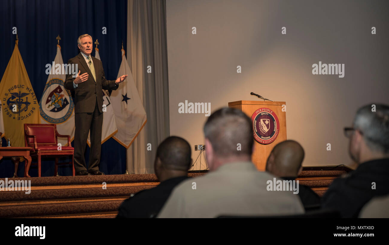 Secretary of the Navy Ray Mabus speaks Dec. 6 at an all-hands call at ...