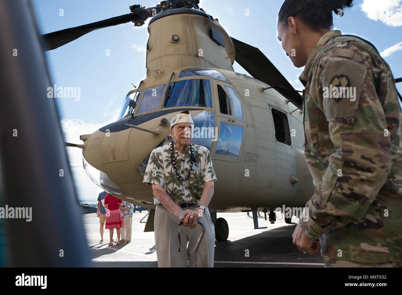 Pearl Harbor/Wheeler Army Airfield survivor Thomas Petso speaks with ...