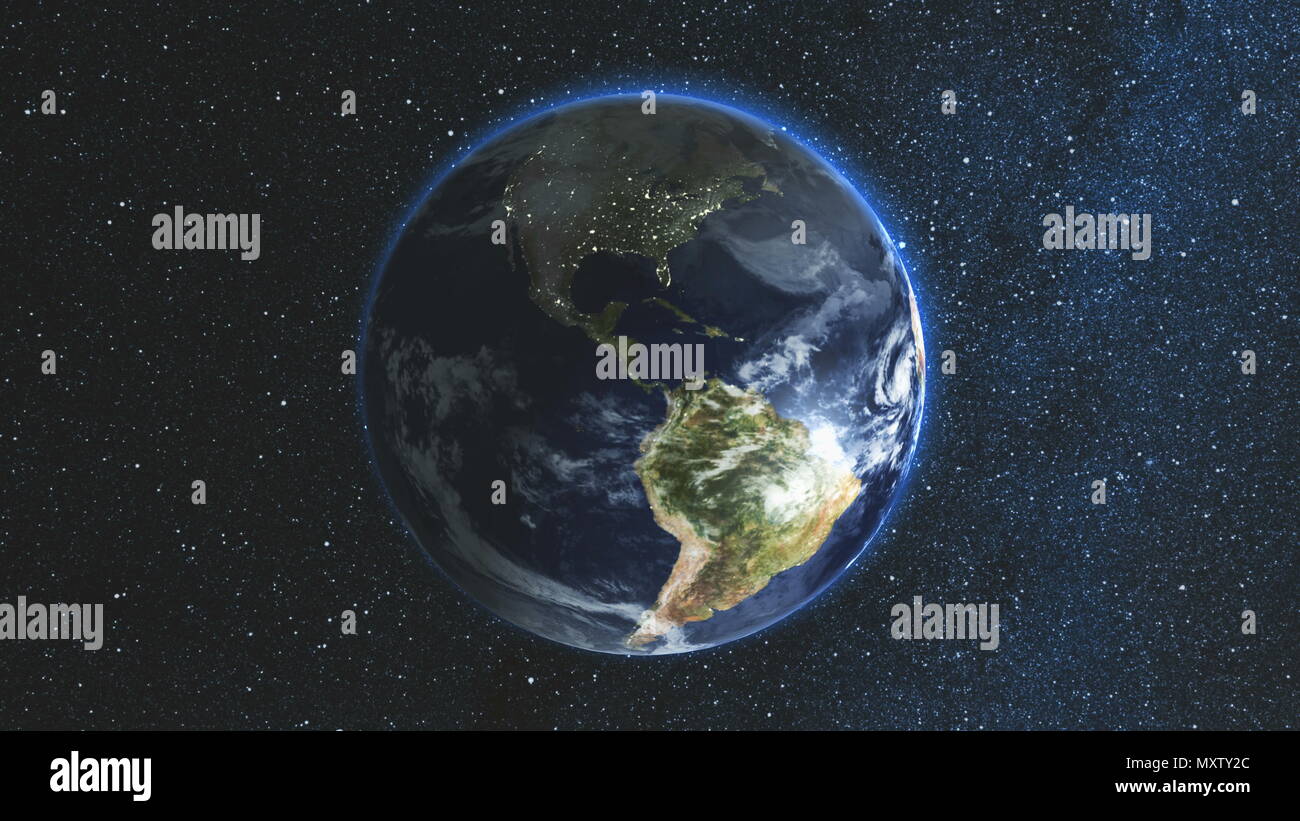 Rotating Earth At Night Nasa