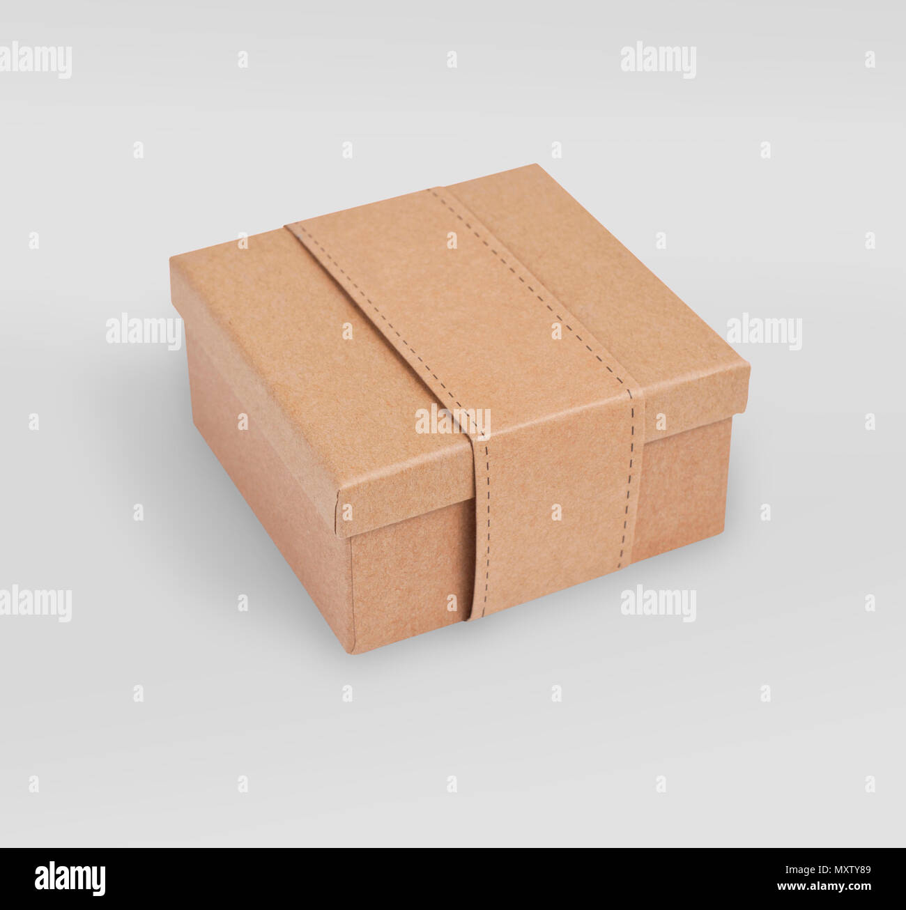 Cardboard boxes for packaging on a gray background Stock Photo - Alamy