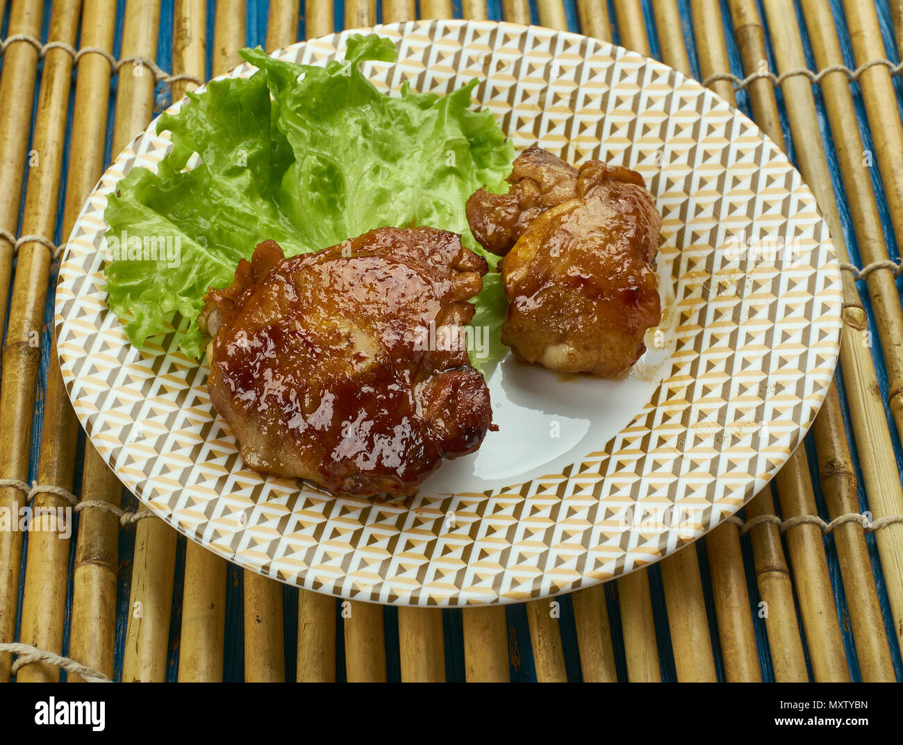 Cheerwine Barbeque BBQ Chicken , Texas South Chicken Stock Photo - Alamy