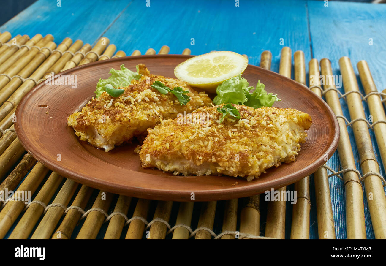 Coconut Crusted Cod ,Coconut Crusted White Fish Stock Photo - Alamy