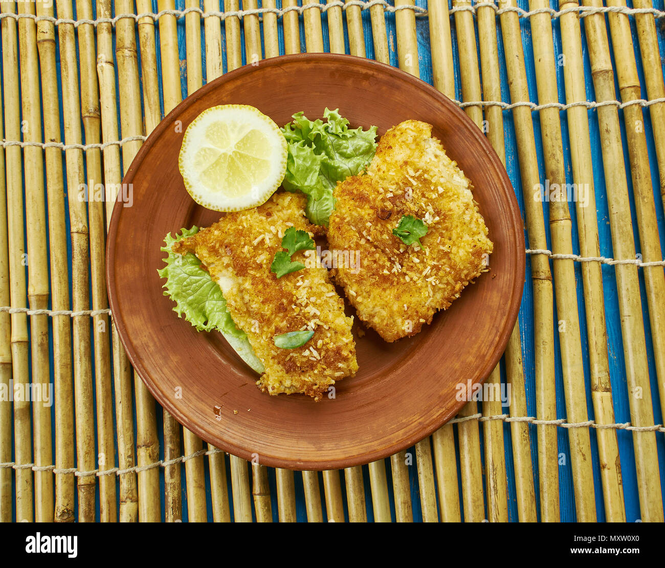 Coconut Crusted Cod ,Coconut Crusted White Fish Stock Photo - Alamy