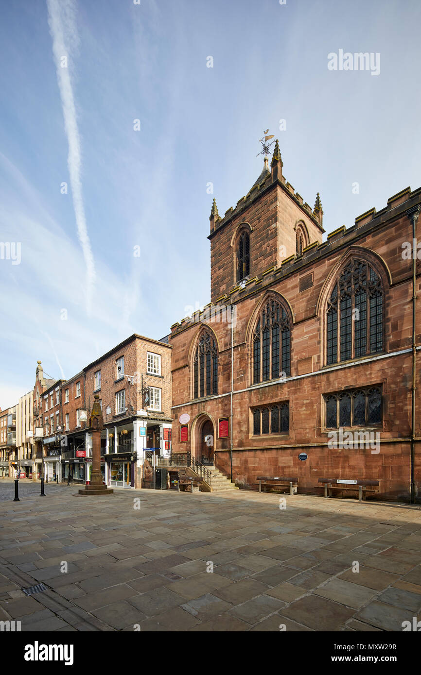 Red sandstone gothic, Landmark St Peters Church, The Cross, Chester ...