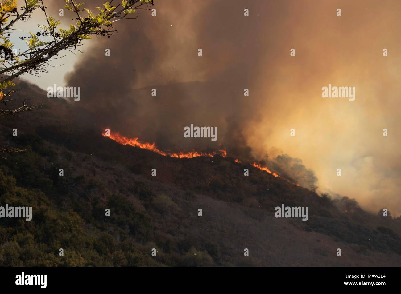 Aliso Viejo brush fire captured on June 2nd, 2018. The fire took out at ...