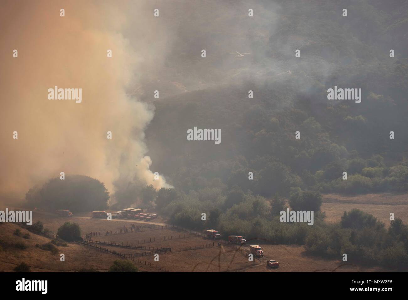 Aliso Viejo brush fire captured on June 2nd, 2018. The fire took out at ...