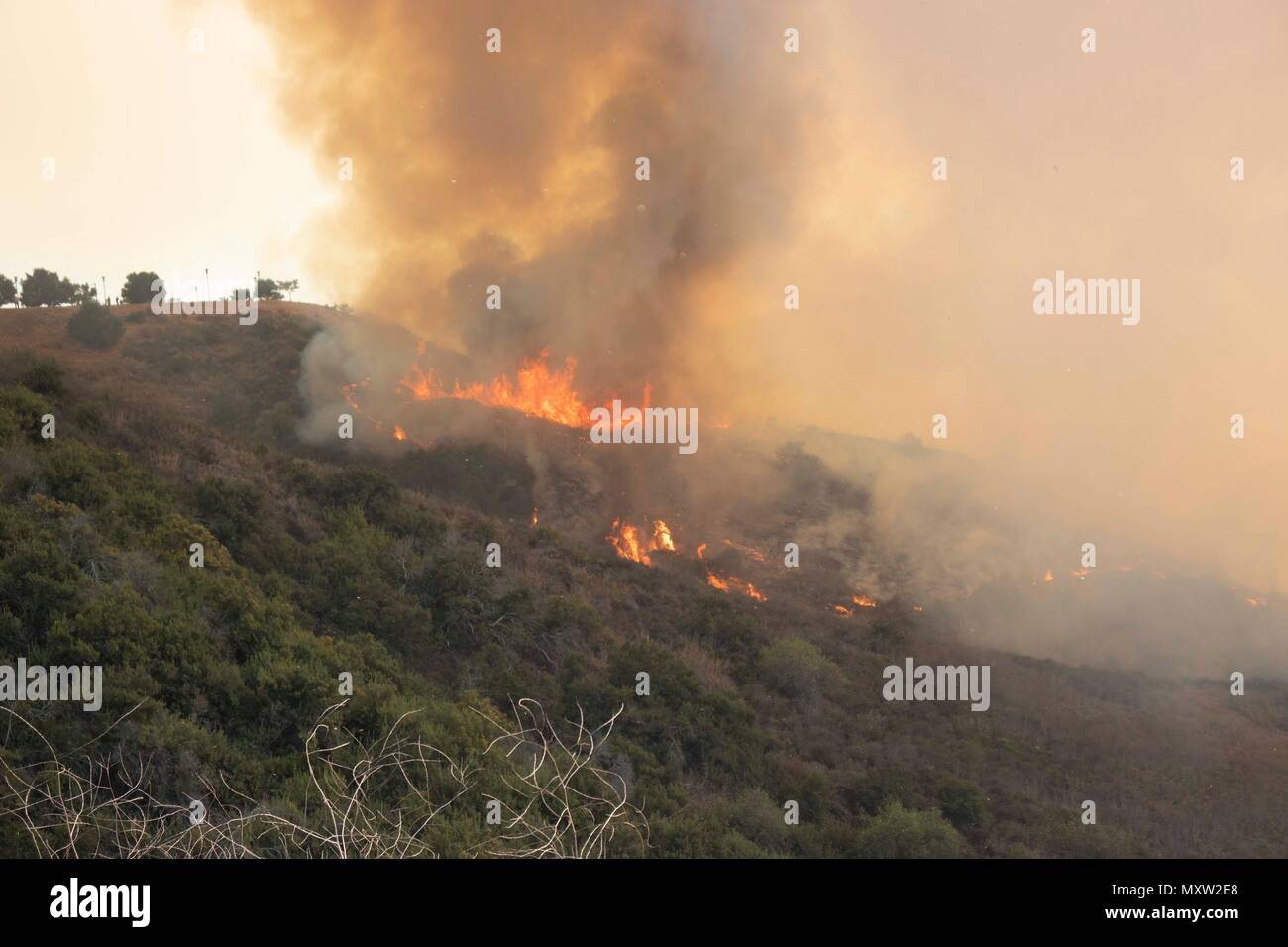 Aliso Viejo brush fire captured on June 2nd, 2018. The fire took out at ...