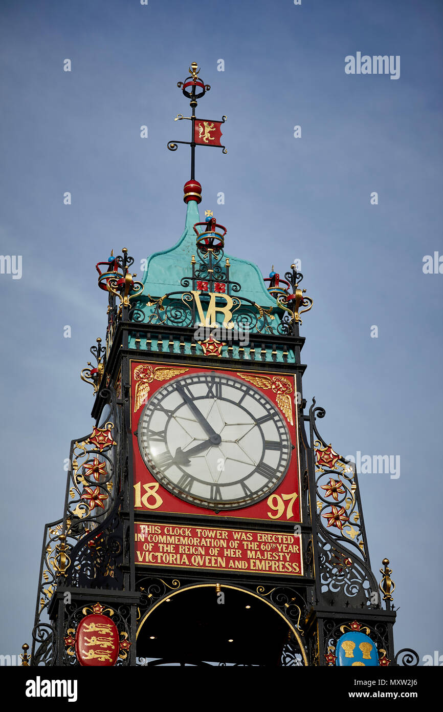 landmark Eastgate Clock in Chester, Cheshire, England, original ...