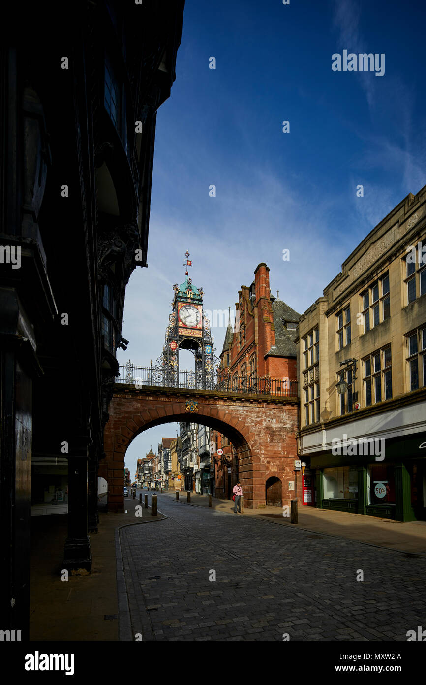 landmark Eastgate Clock in Chester, Cheshire, England, original ...