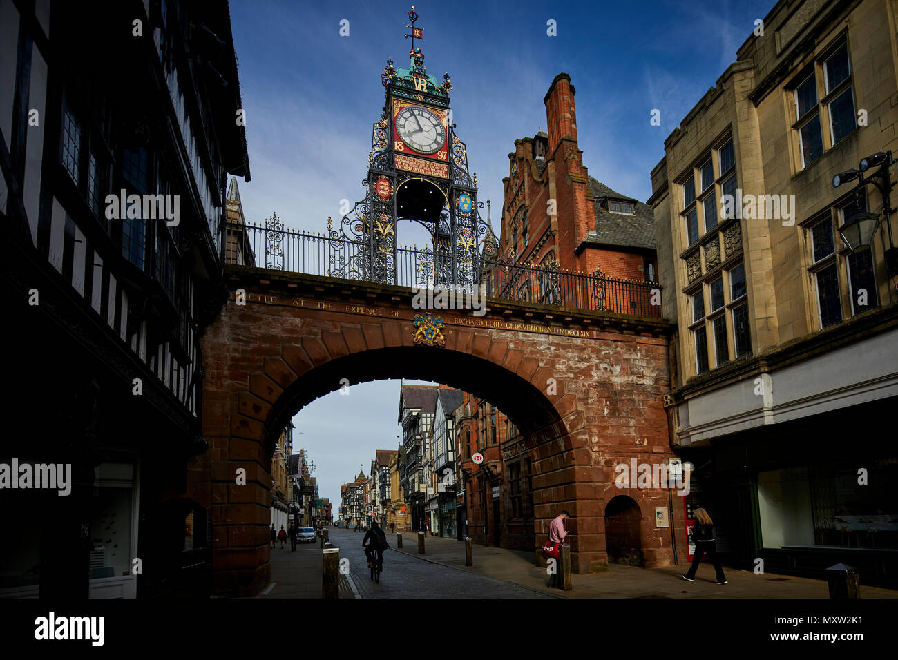 landmark Eastgate Clock in Chester, Cheshire, England, original ...