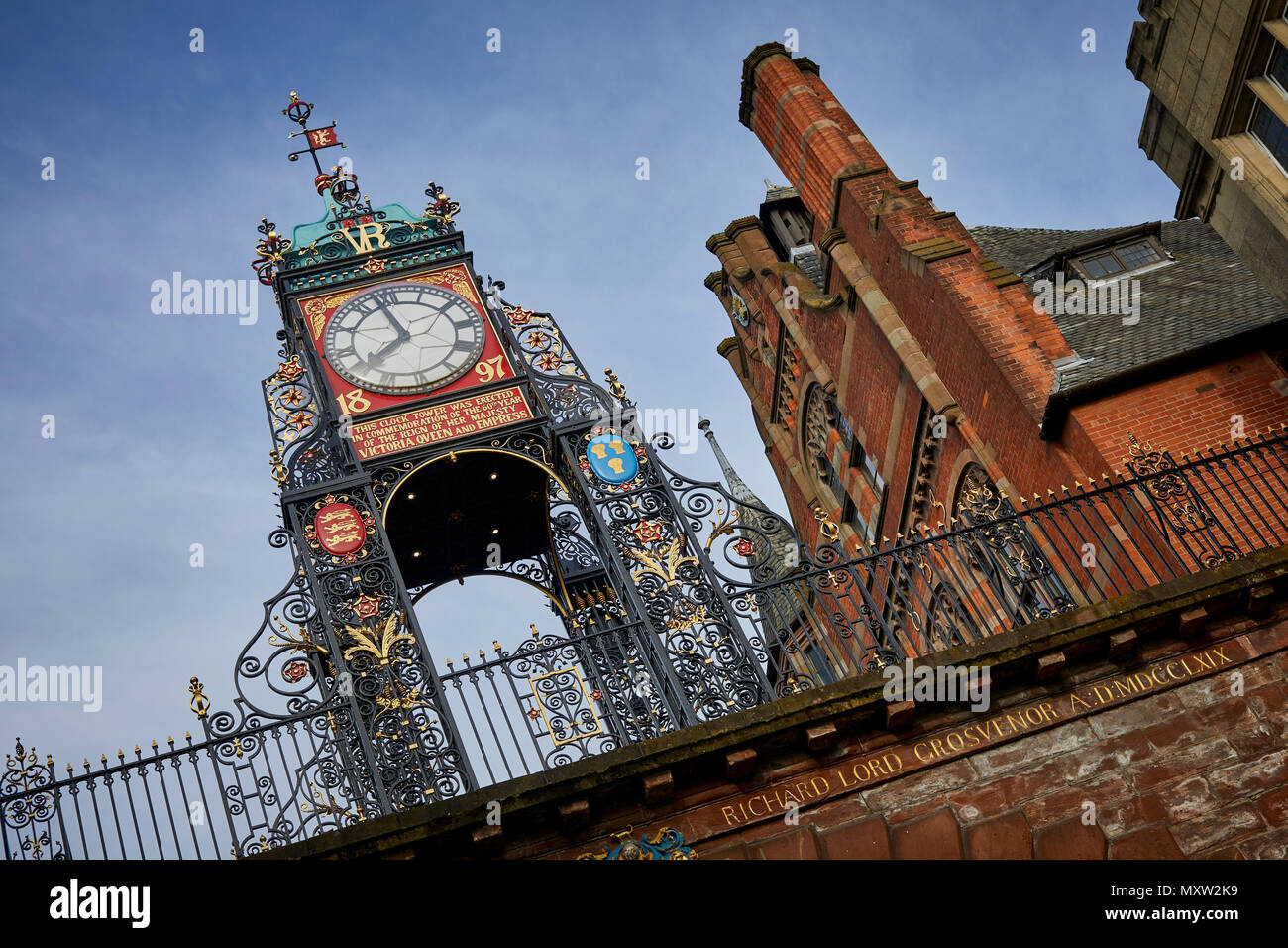 landmark Eastgate Clock in Chester, Cheshire, England, original ...
