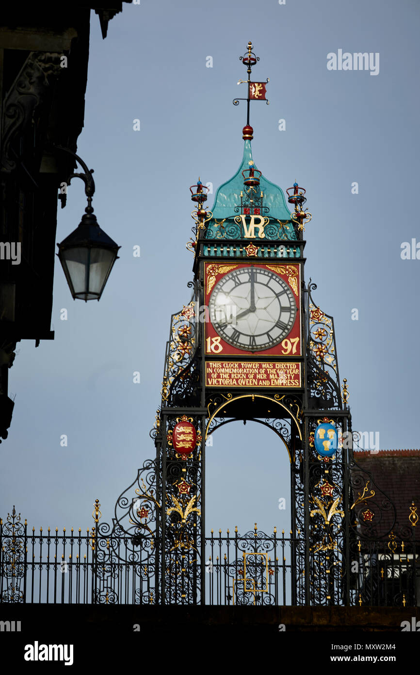 landmark Eastgate Clock in Chester, Cheshire, England, original ...