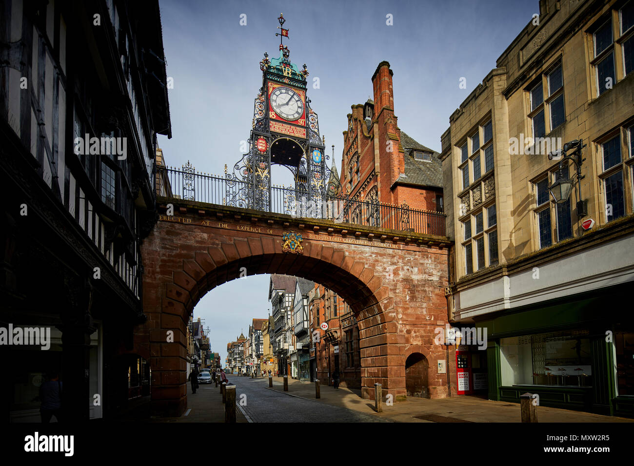 landmark Eastgate Clock in Chester, Cheshire, England, original ...