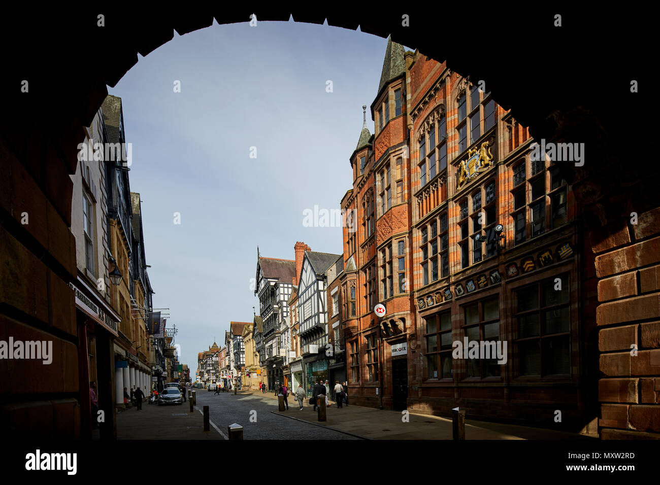 landmark main shopping road Eastgate Street Chester, Cheshire, England ...