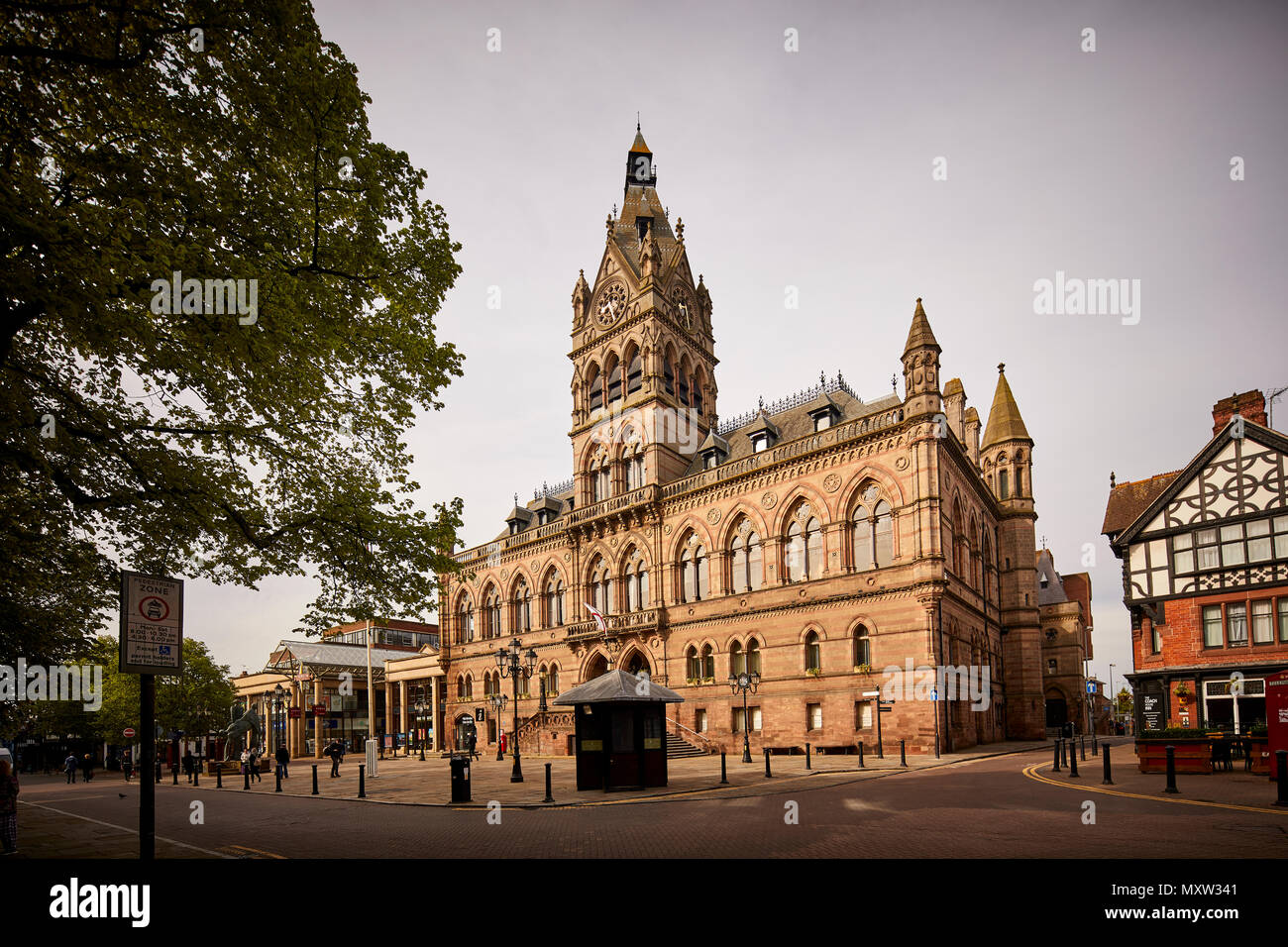 Landmark Gothic Revival Chester Town Hall Northgate Street city of ...