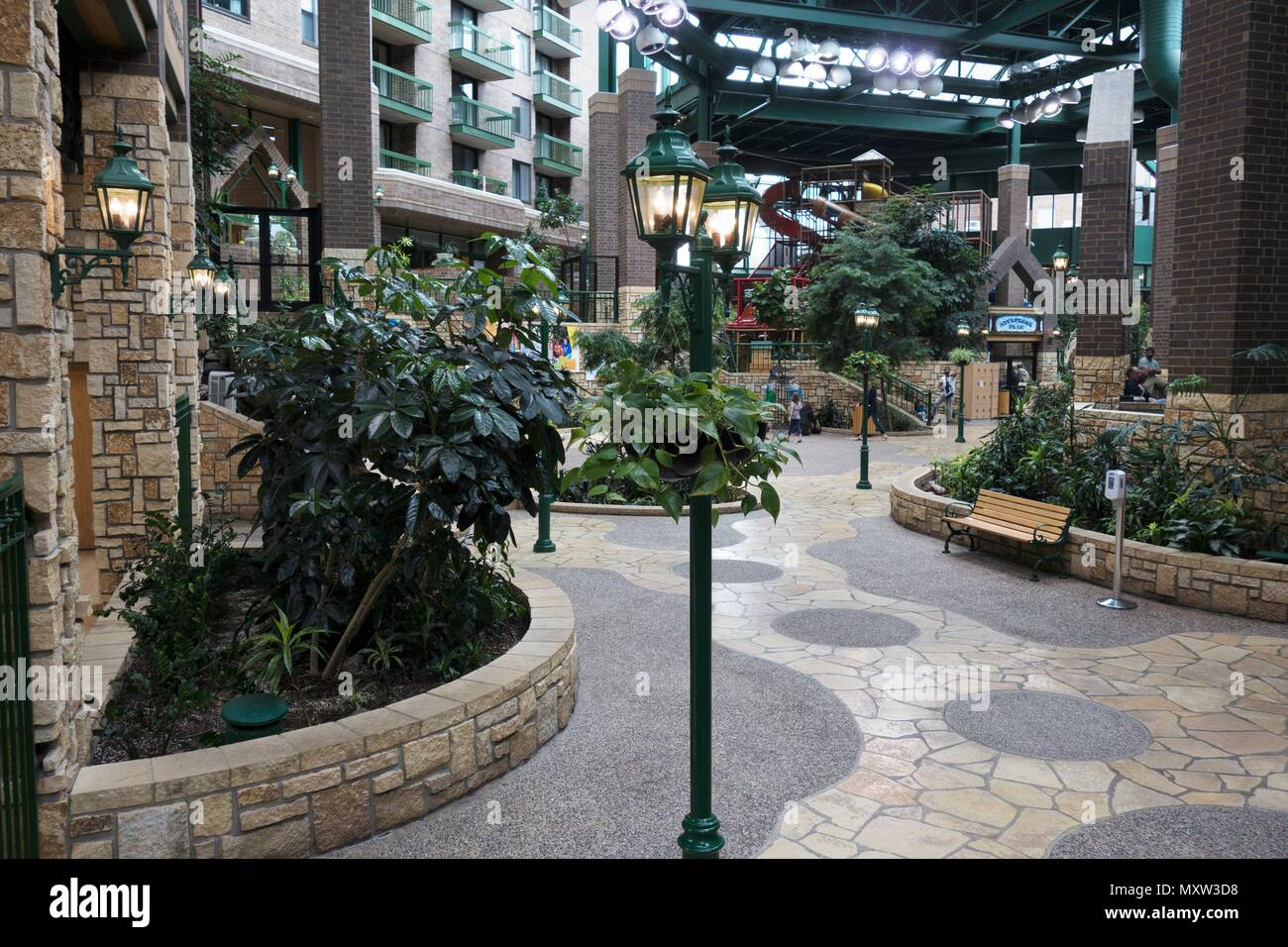Interior of Edinborough Park, a 1 acre indoor park in Edina, Minnesota ...