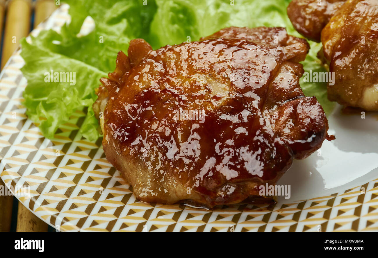 Cheerwine Barbeque BBQ Chicken , Texas South Chicken Stock Photo - Alamy