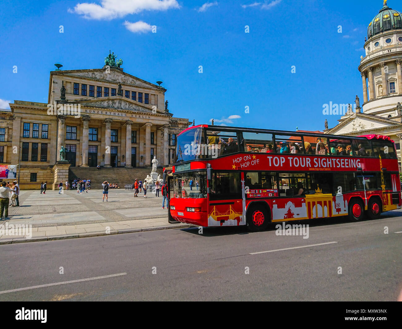 Sightseeing tour by bus in the city of Berlin - BERLIN / GERMANY - MAY ...