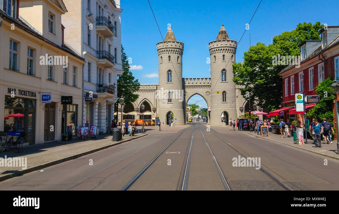 Historic gate in Potsdam called Nauener Tor Stock Photo - Alamy