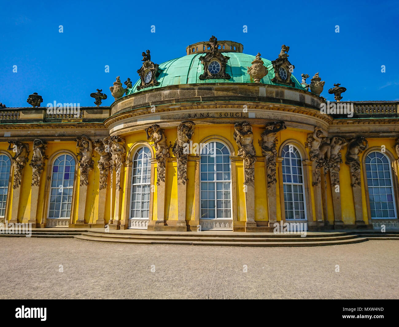 Sanssouci Palace in Potsdam - most famous landmark in the city Stock ...