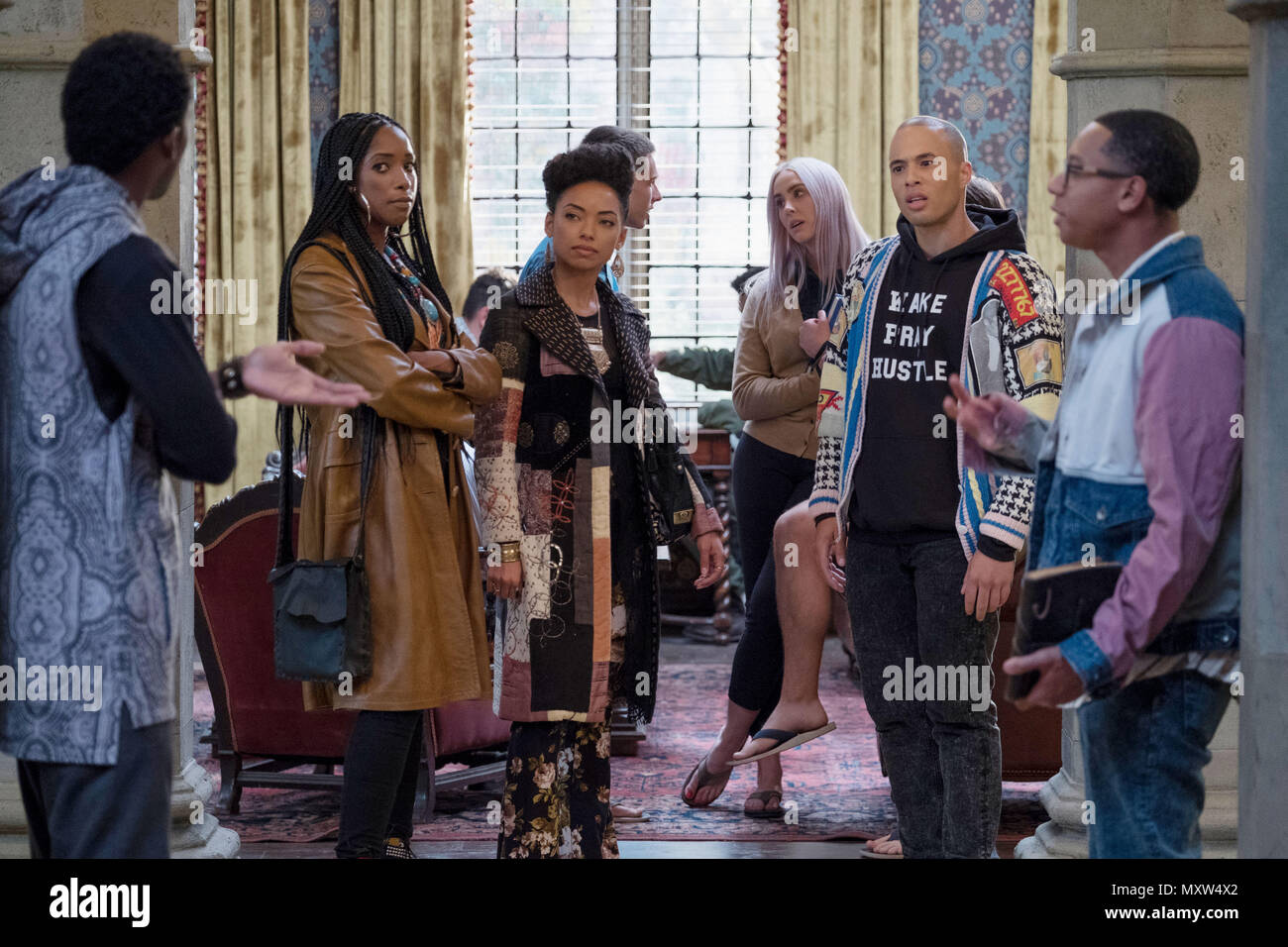 DEAR WHITE PEOPLE, Ashley Blaine Featherson (2nd from left), Logan ...