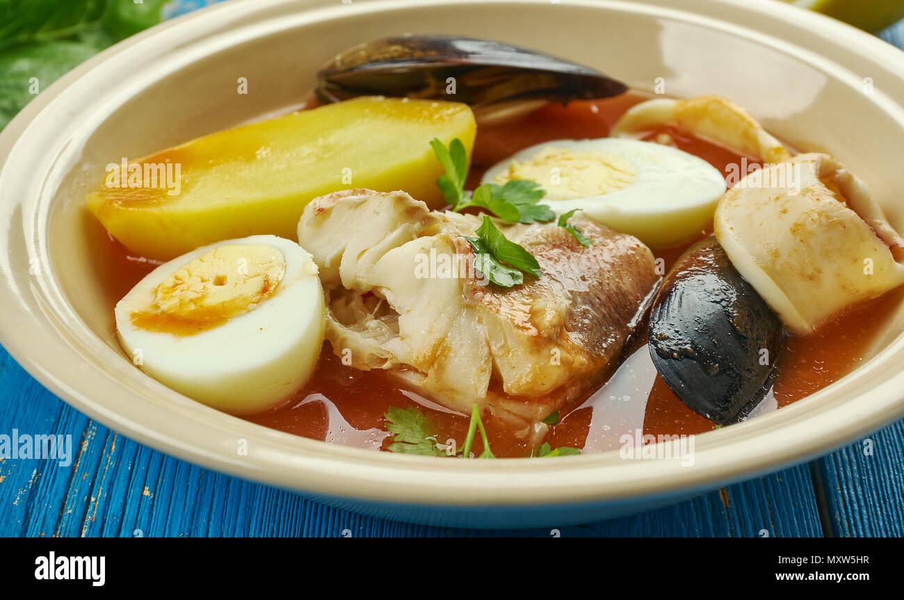 Carolina Fish Muddle , American delicious seafood stew Stock Photo - Alamy