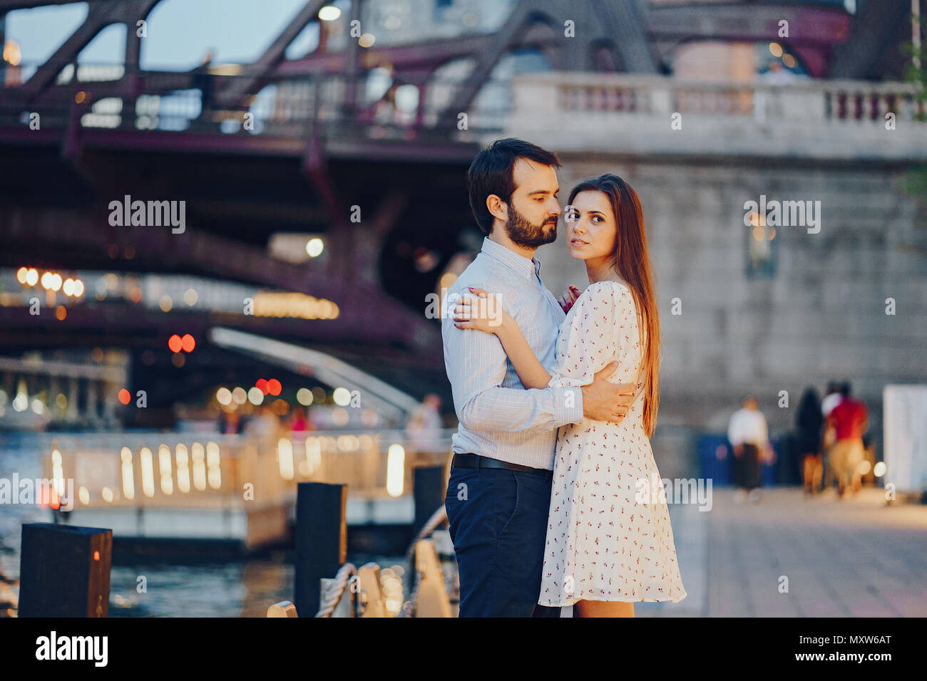 elegant couple in a city Stock Photo - Alamy