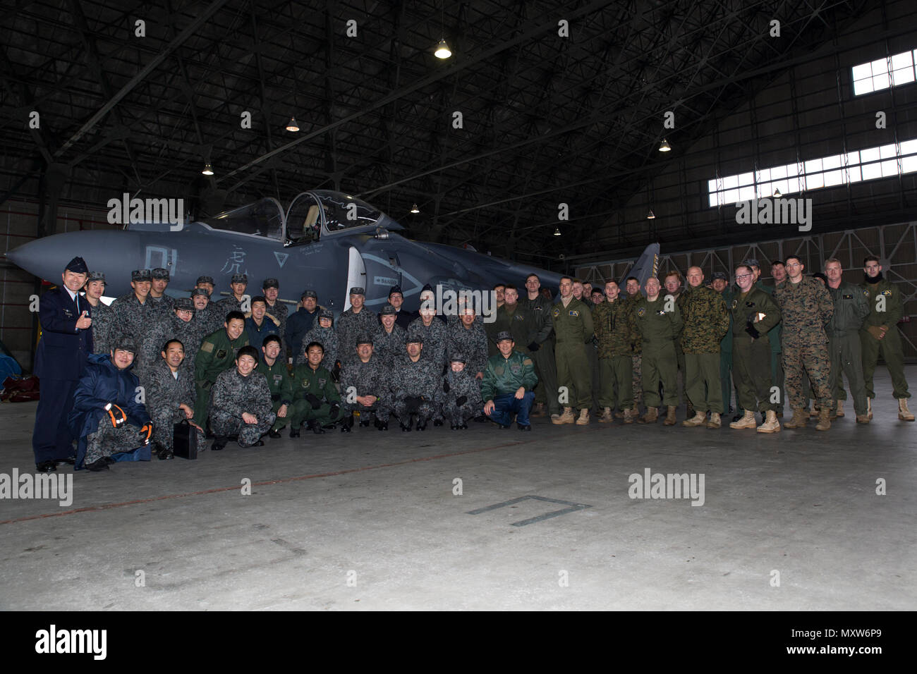 U.S. Marines from Marine Attack Squadron 542 and Japan Air Self Defense ...