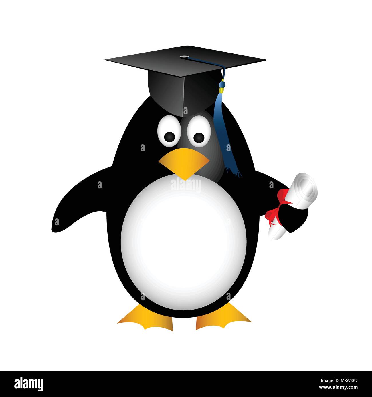 Graduation penguin Stock Vector Images - Alamy