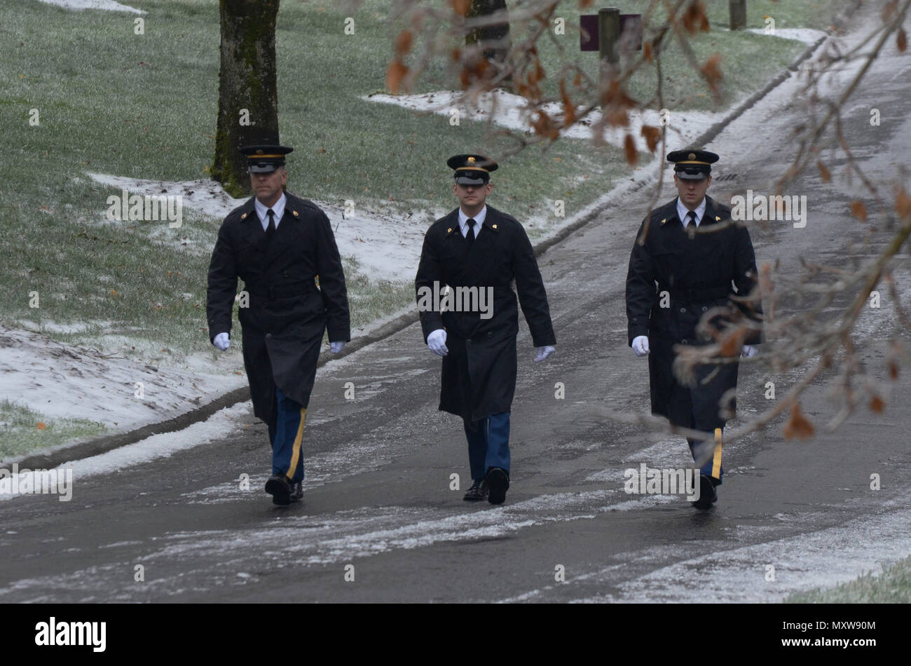 Oregon Army National Guardsmen assigned to the Military Funeral Honor ...