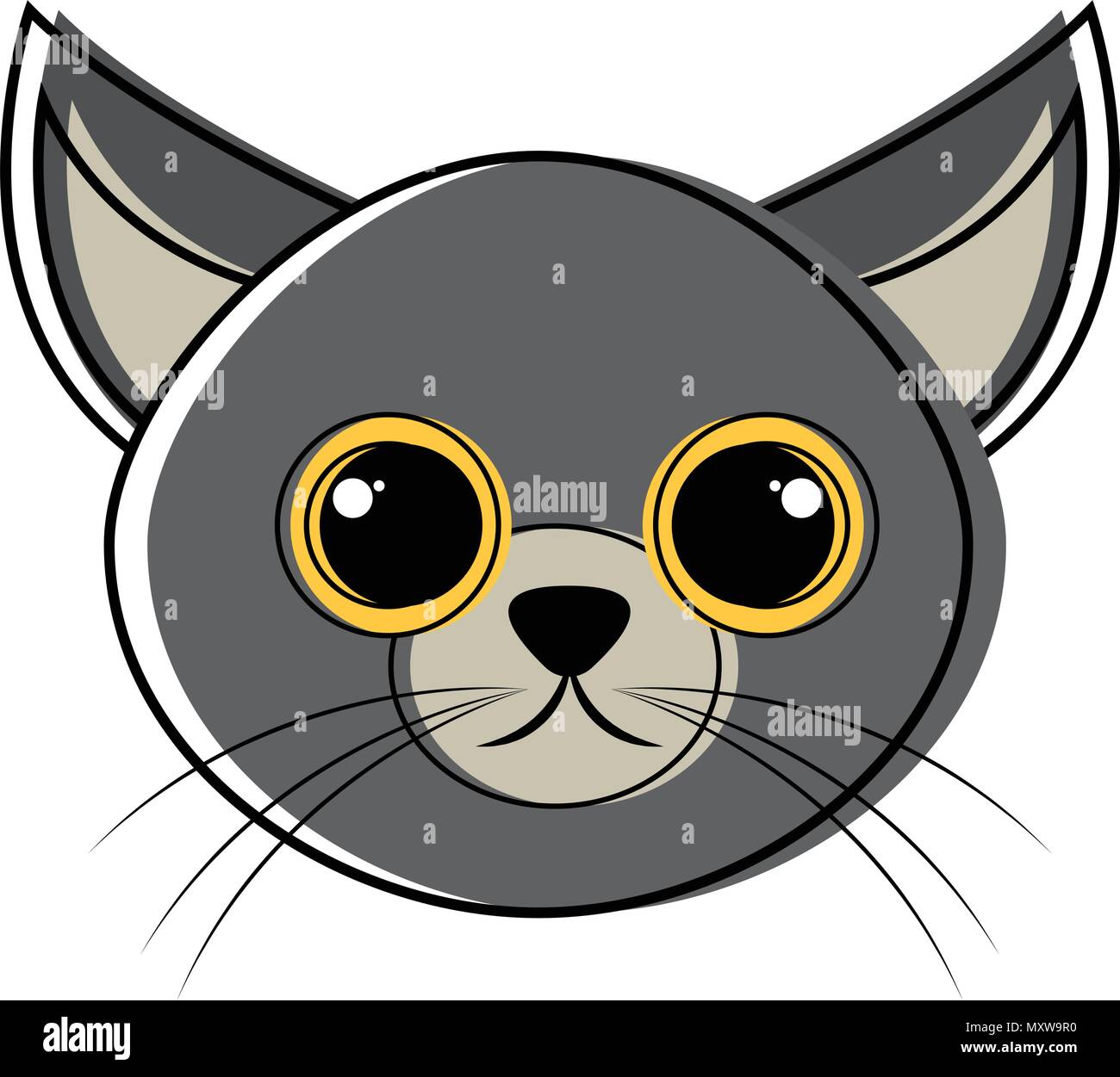 Cute cat avatar sketch Stock Vector Image & Art - Alamy