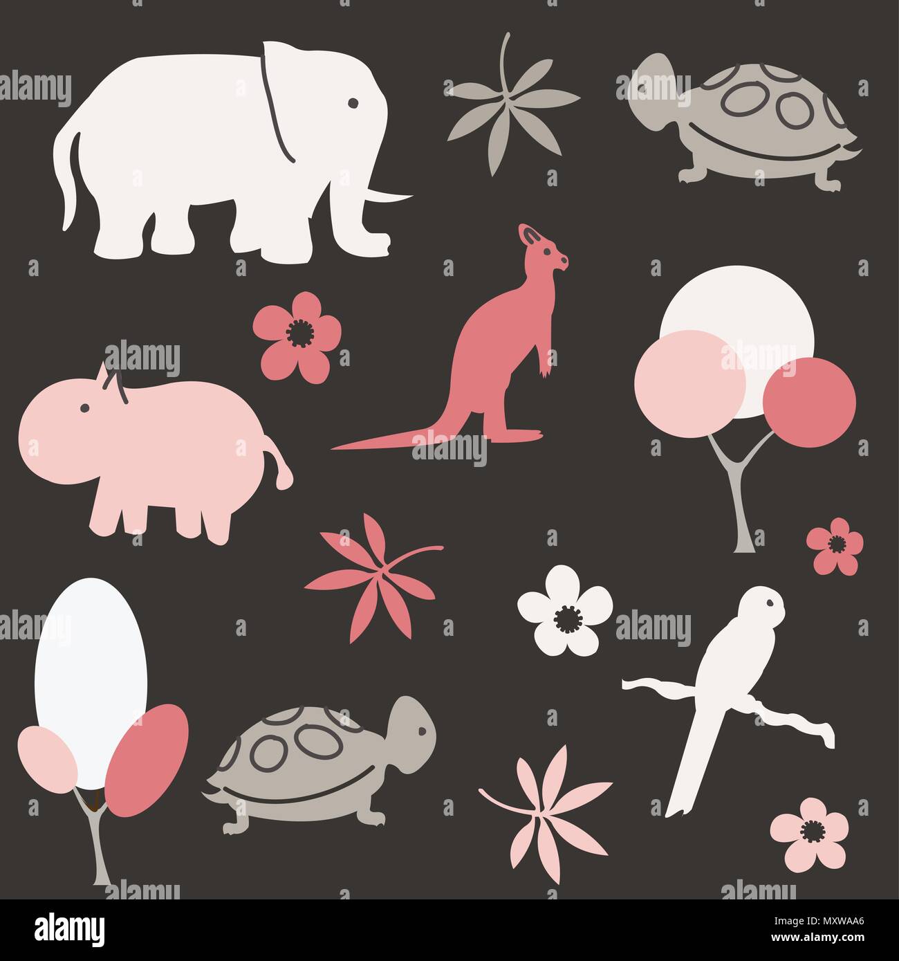 Seamless animal pattern for kids Stock Vector Image & Art - Alamy