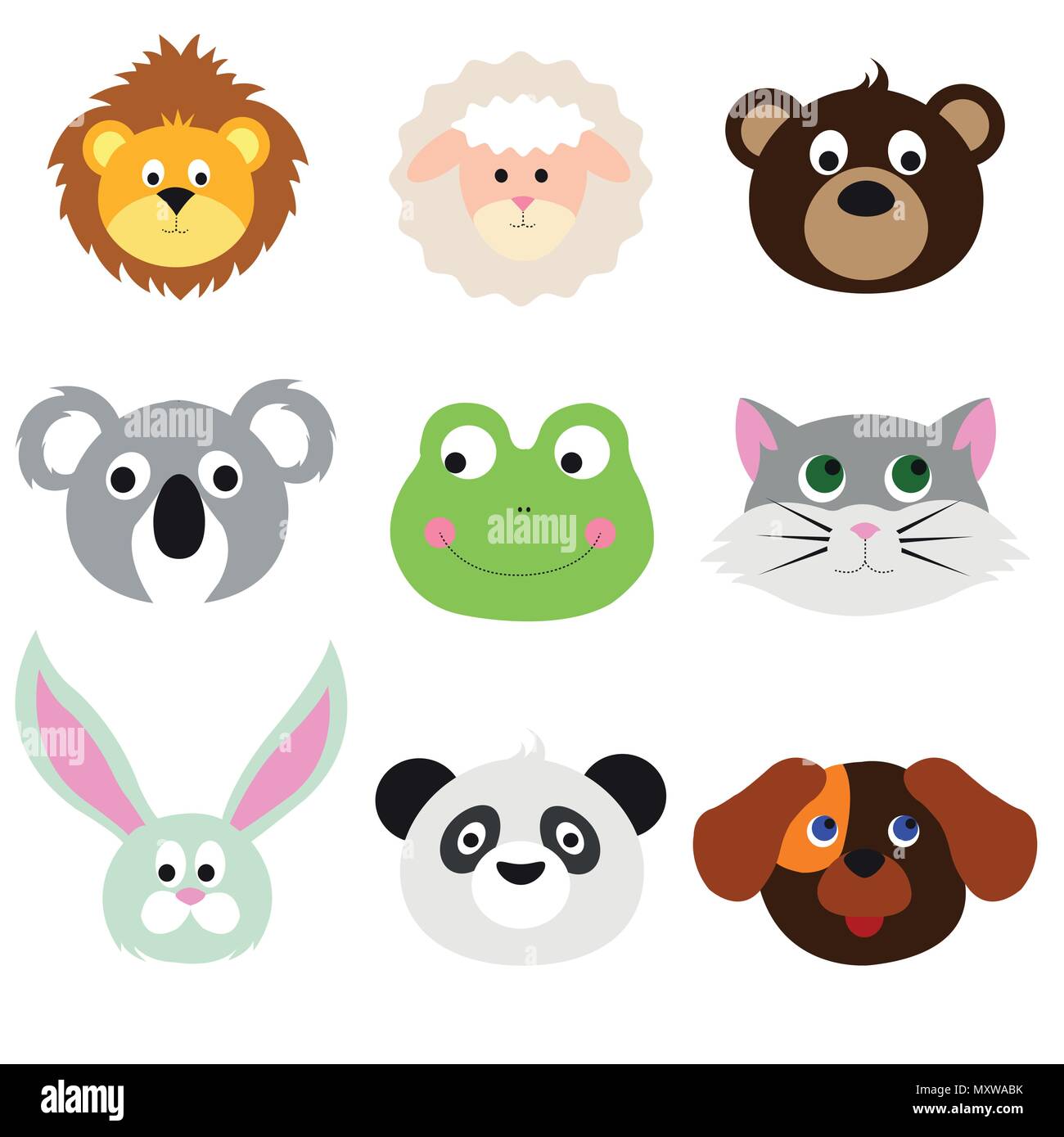 Lion faces Stock Vector Images - Alamy