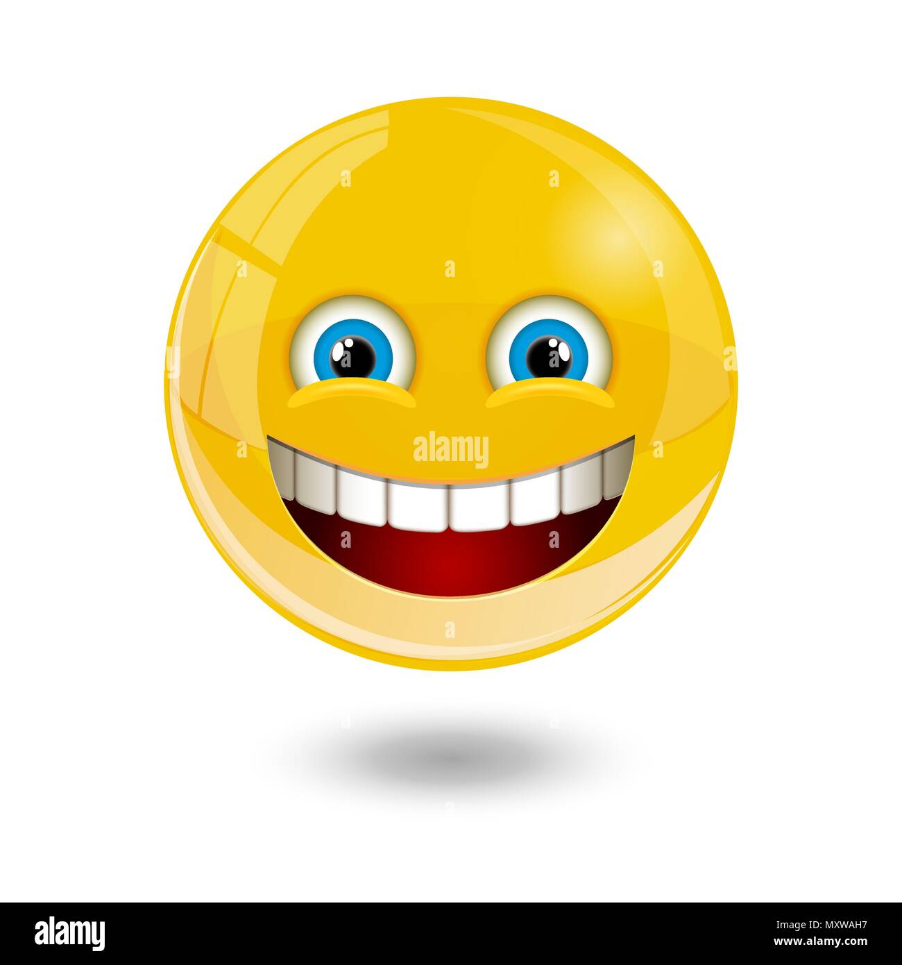 Yellow smiley emoticons, emoji, vector illustration Stock Vector Image ...