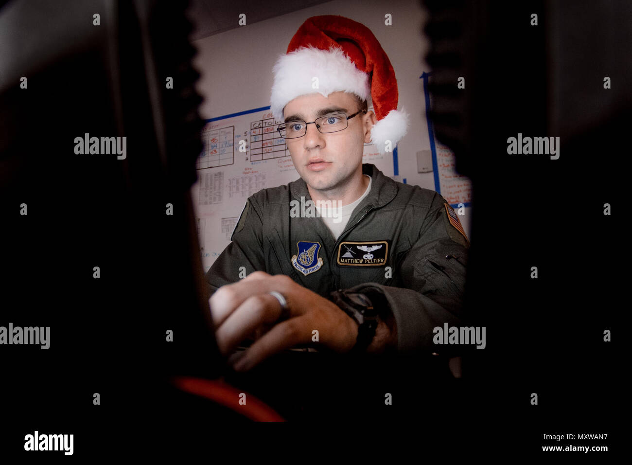 Capt. Matthew Peltier, 36th Airlift Squadron C-130 Hercules navigator ...