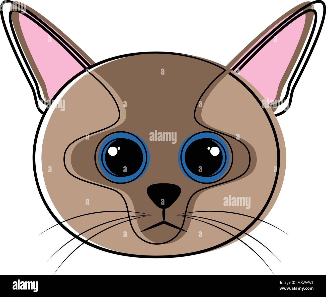 Cute cat avatar sketch Stock Vector Image & Art - Alamy