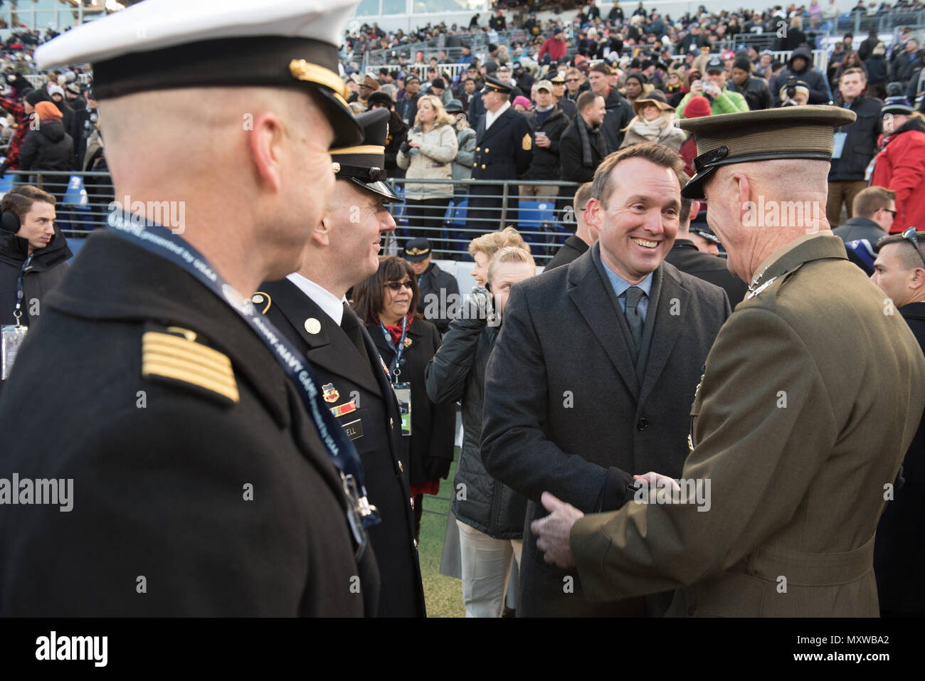 U.S. Marine Corps Gen. Joseph F. Dunford, Jr., right, chairman of the ...