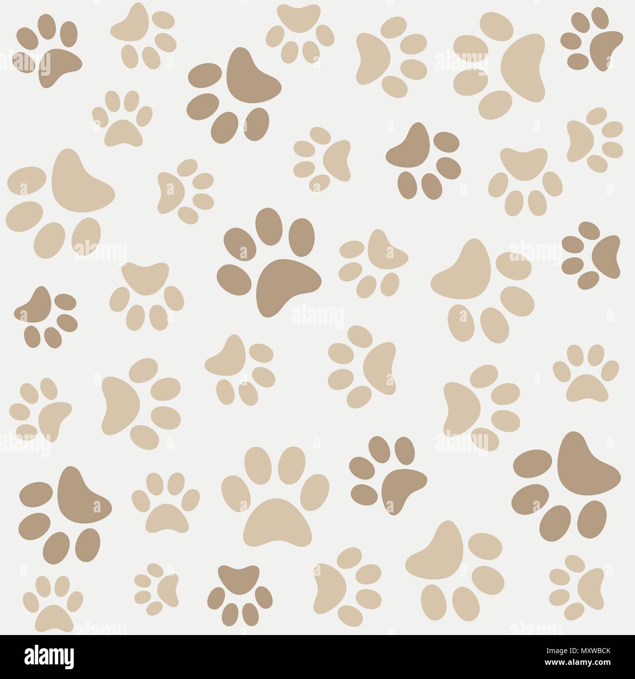 Cute seamless pet paws Stock Vector Images - Alamy