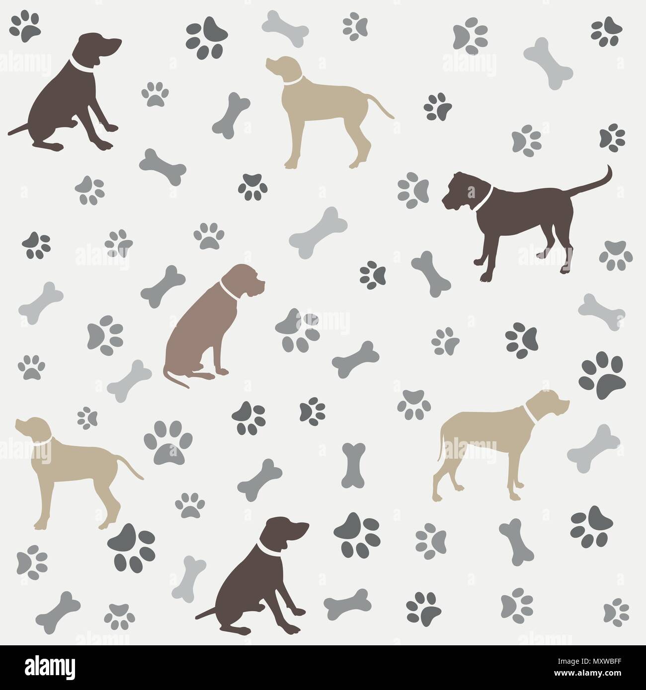 Seamless pattern, dog icons Stock Vector Image & Art - Alamy