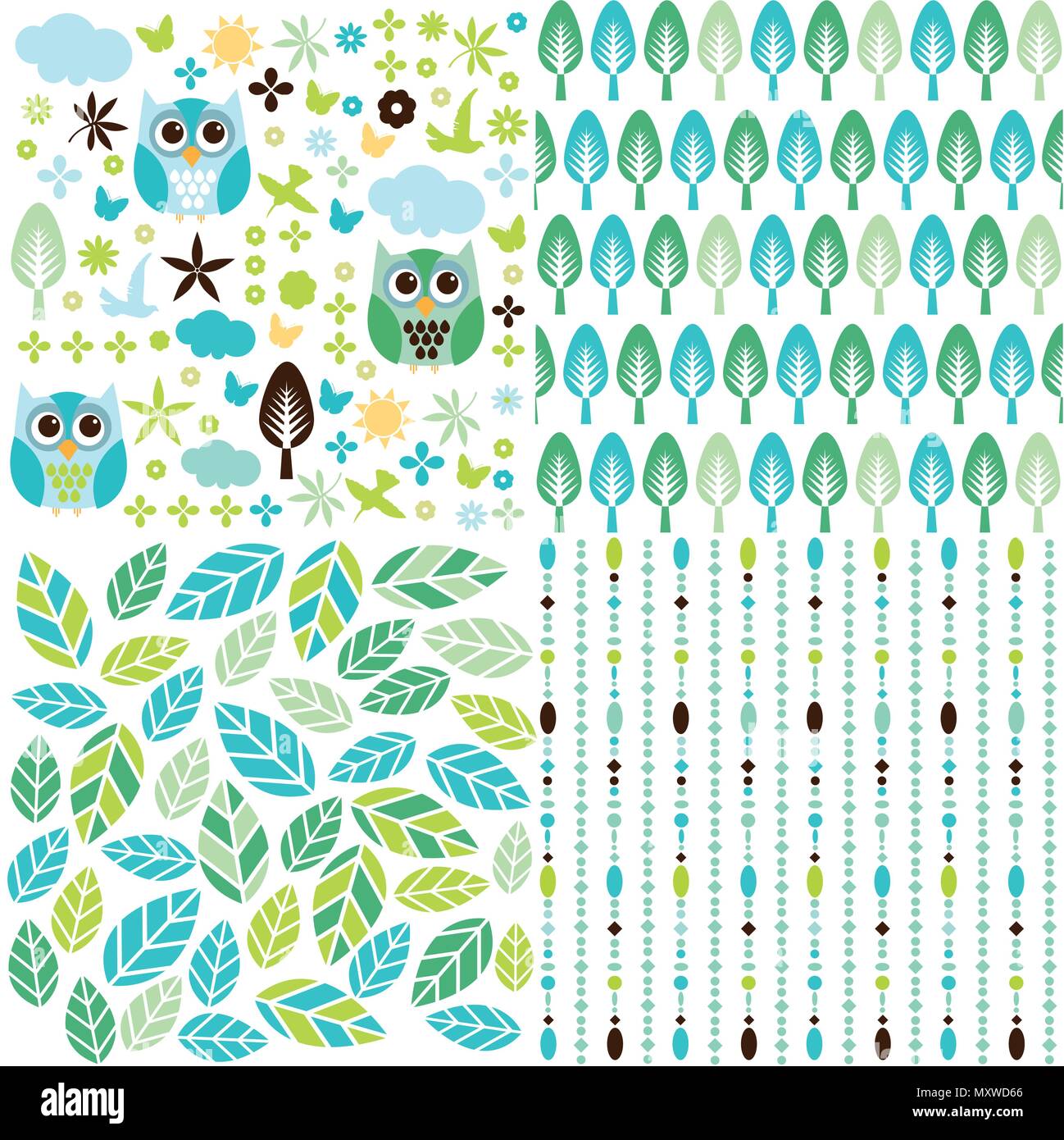 Forest seamless pattern Stock Vector Image & Art - Alamy