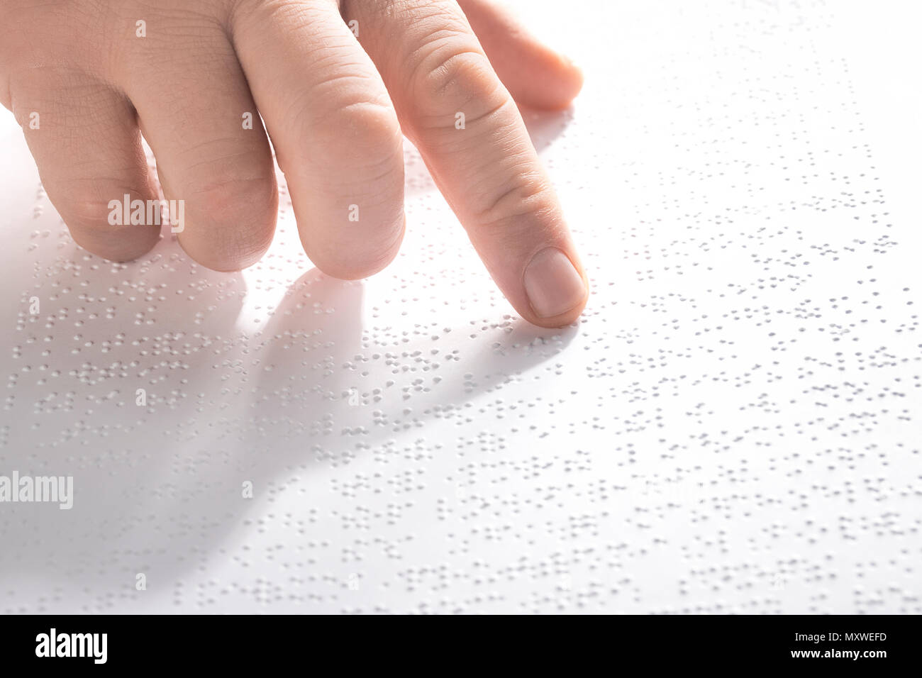 Student reading braille hi-res stock photography and images - Alamy